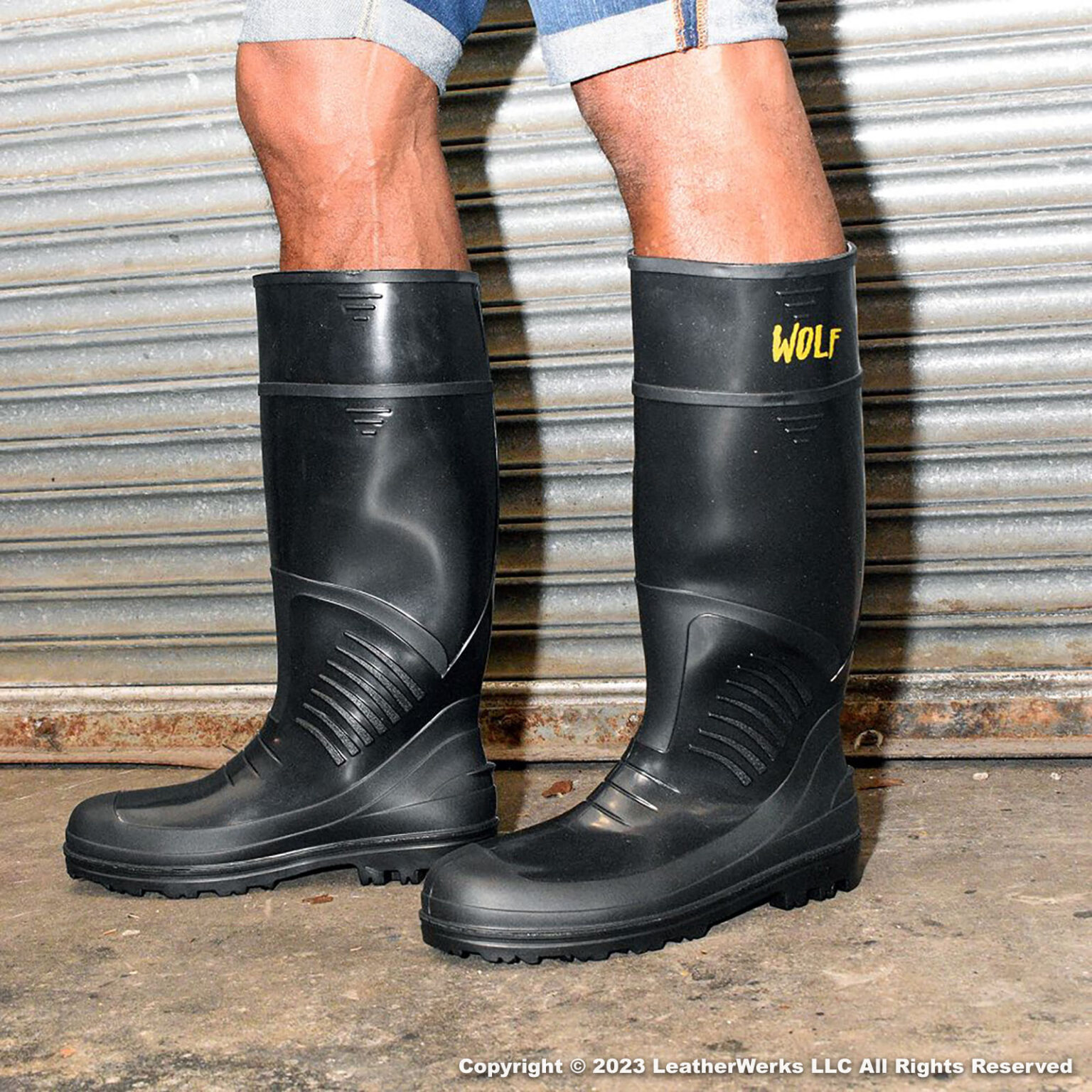 Wolf Industrial PVC Boots in Black for Rugged Use
