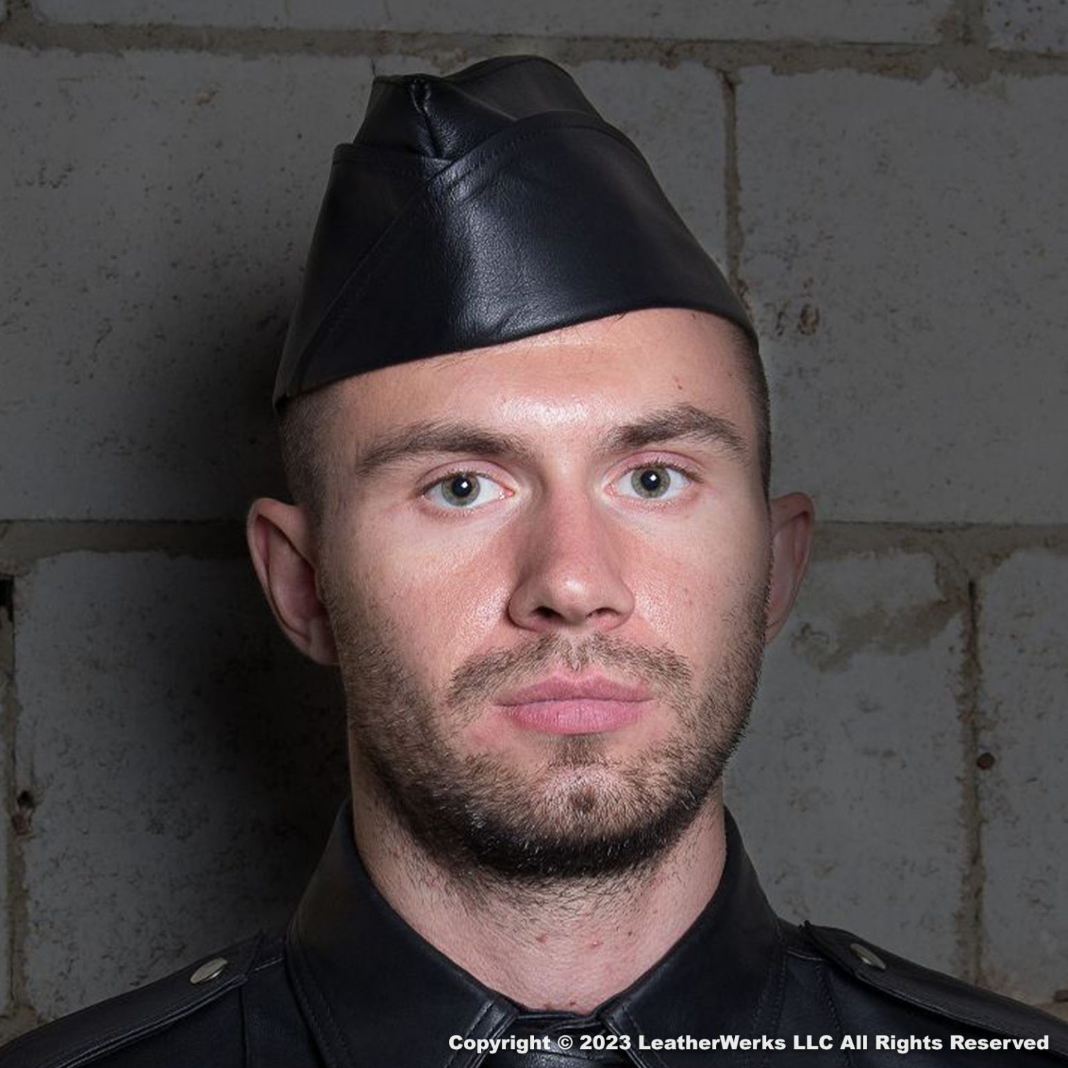 Leather Garrison Cap - LeatherWerks