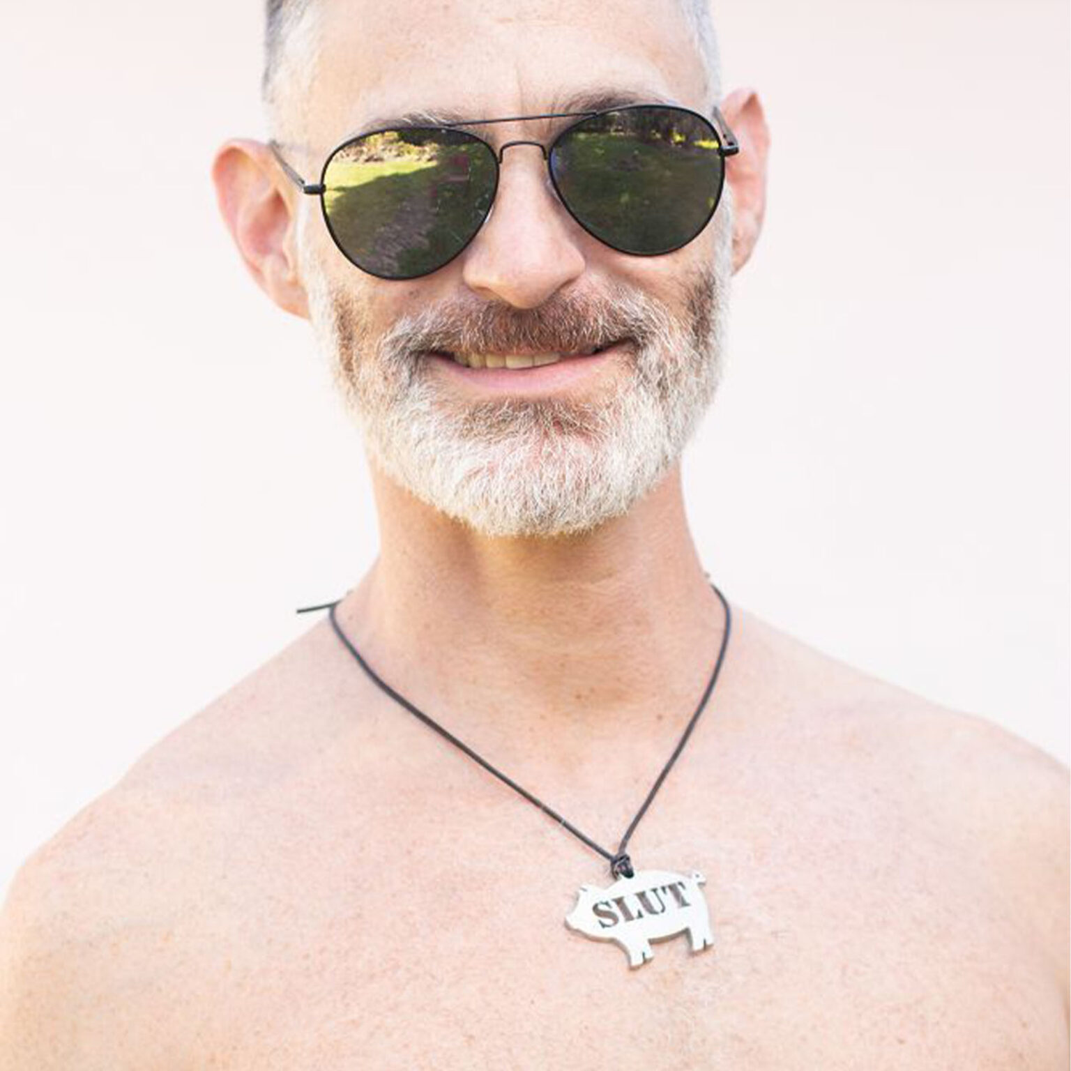 Cockeye Kink Slut Pig Tag - Bold and Fun Leather Accessory