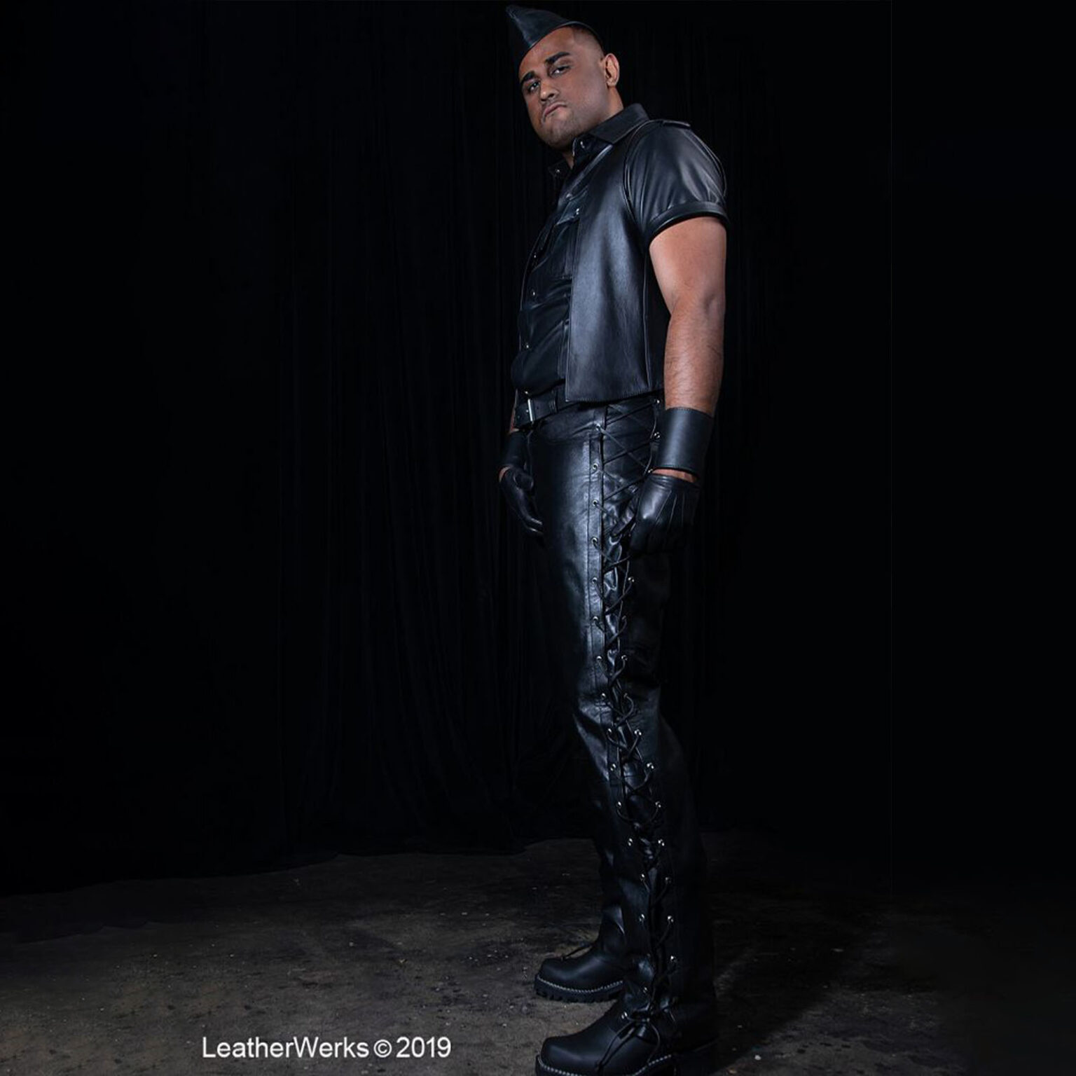 Leather Side Laced Pants - LeatherWerks