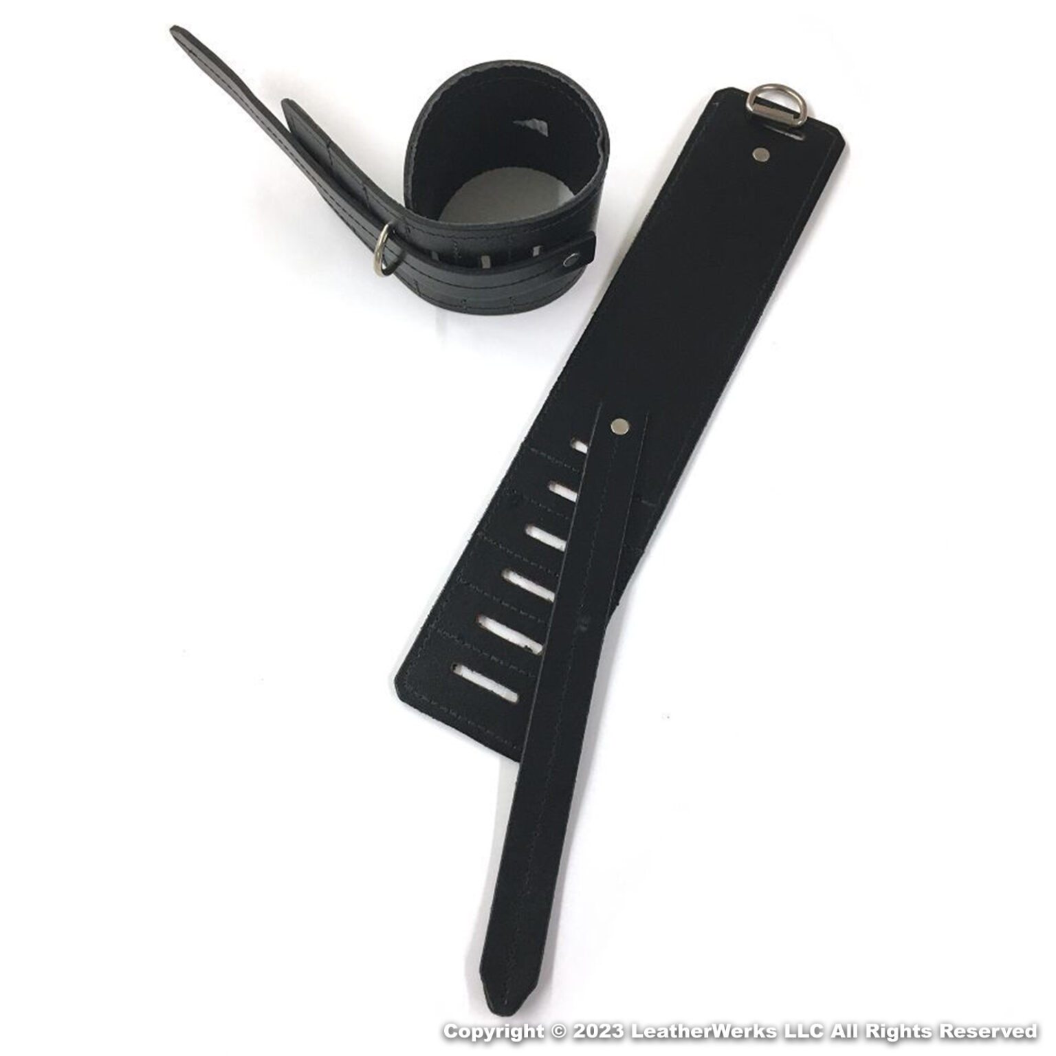 Locking Restraint Leg Lined - LeatherWerks