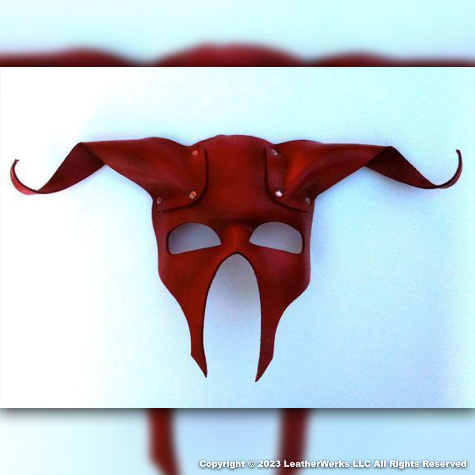 Minotaur Mask Red - LeatherWerks