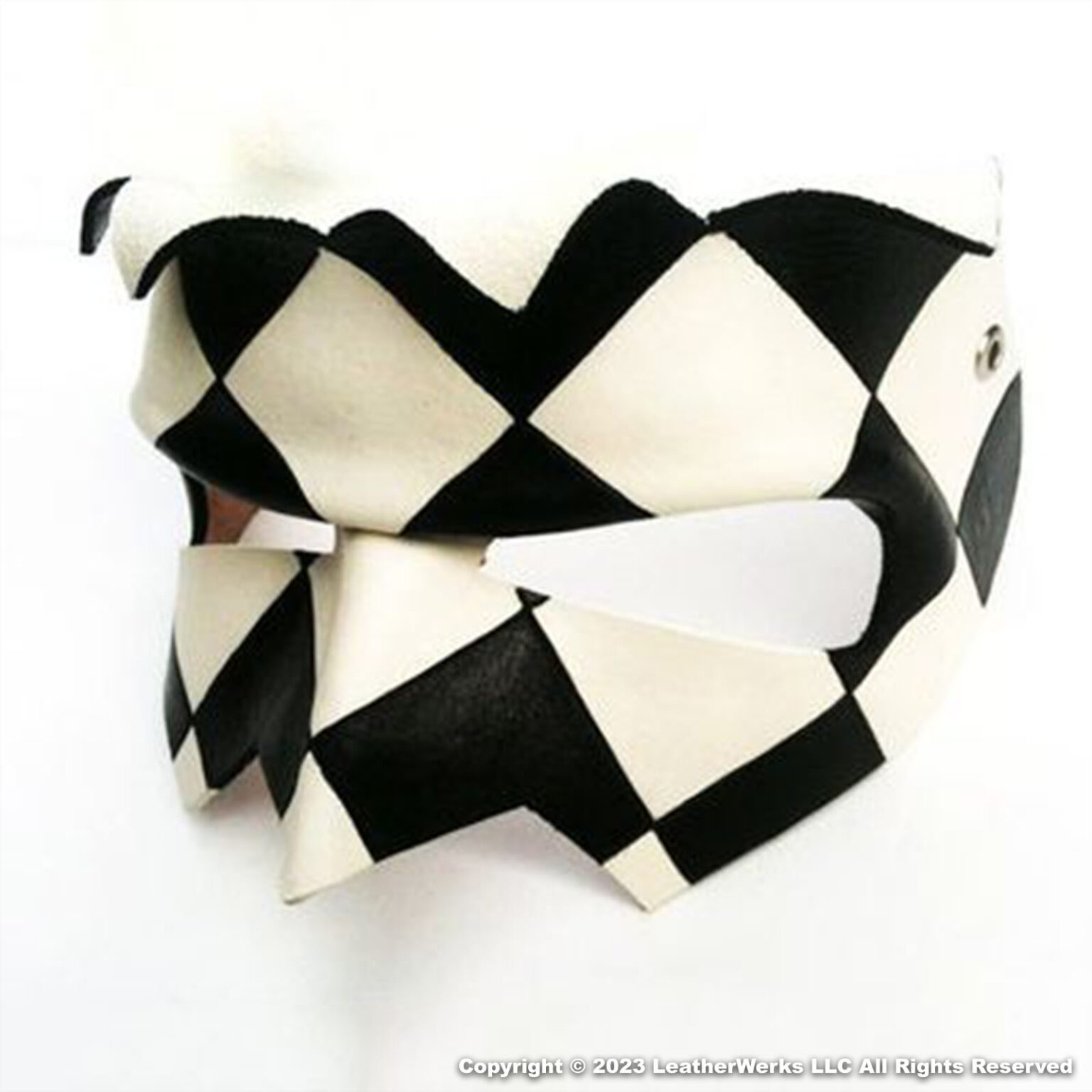 Domino Mask White - LeatherWerks