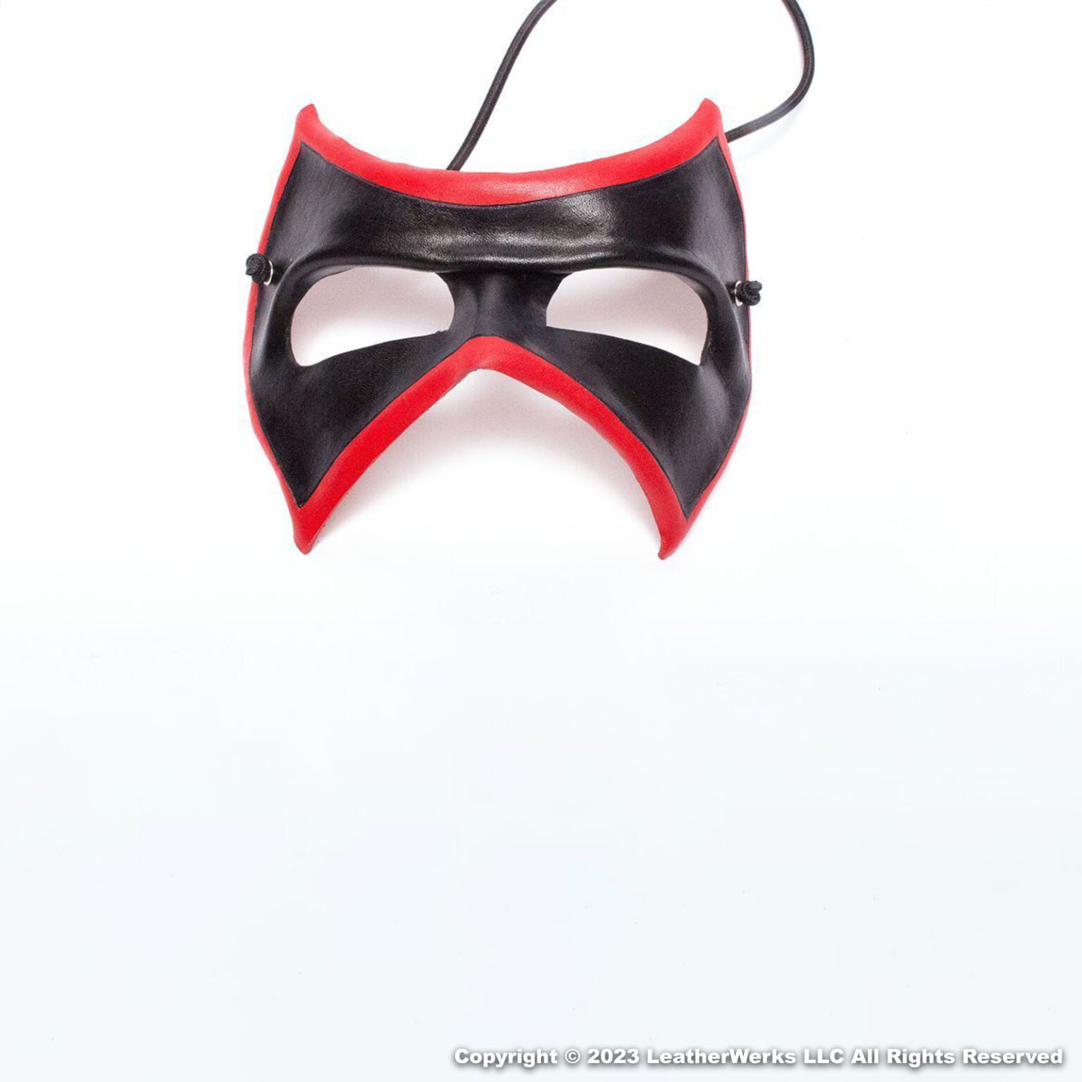Villain Mask Black and Red - LeatherWerks