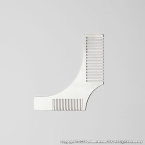 Metal Beard Comb and Guide - LeatherWerks